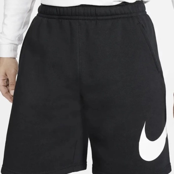 Nike | Shorts | Nike Sportswear Club Fleece Graphic Shorts Black White ...